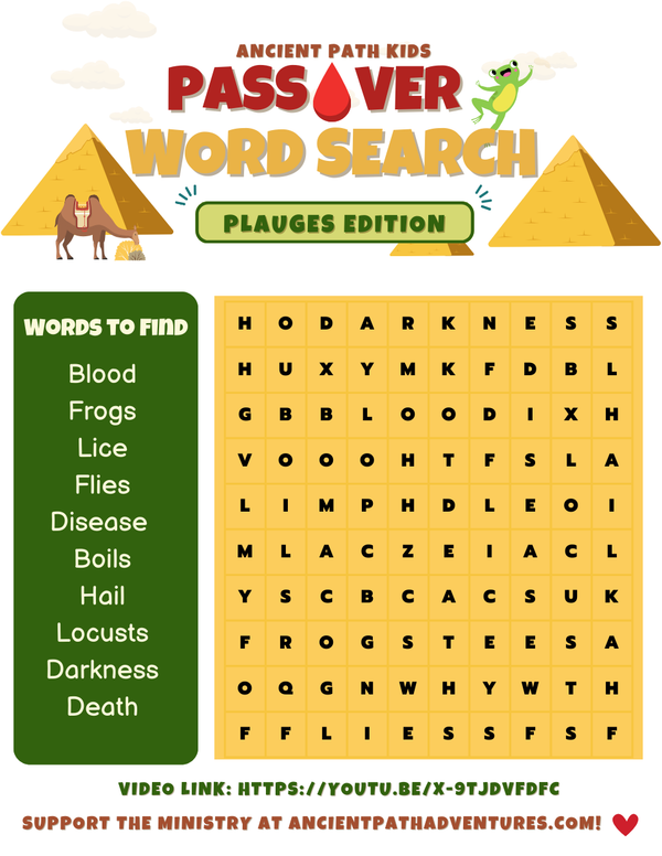 Passover Word Search 2 – Digital Download – Ancient Path Adventures